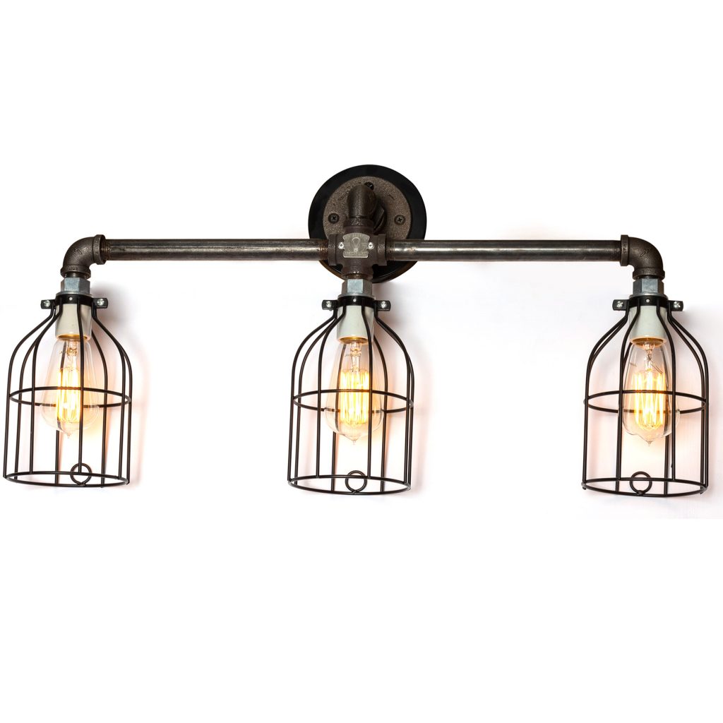 Three Bulb Wall Mounted w/Edison Style Bulb – WHISKERTIN