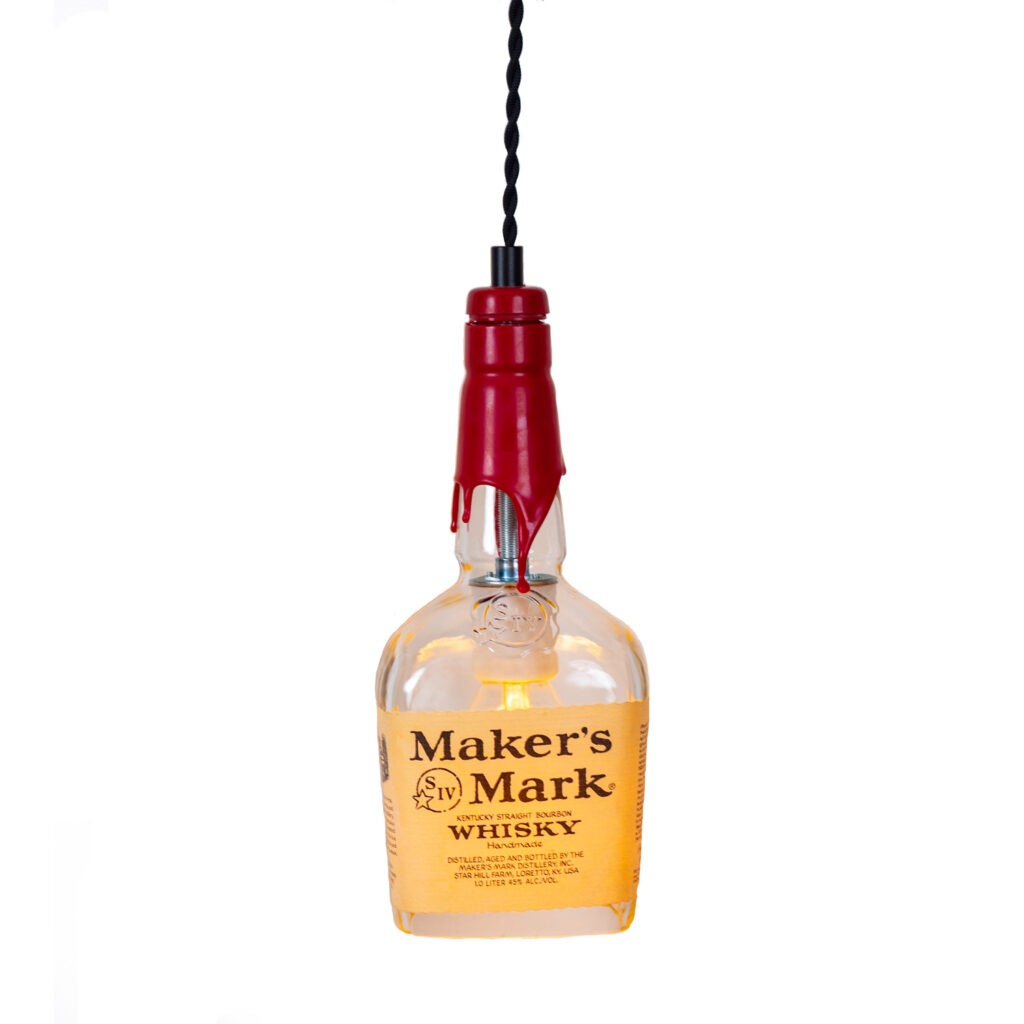 Maker’s Mark Bottle Pendant Light – WHISKERTIN